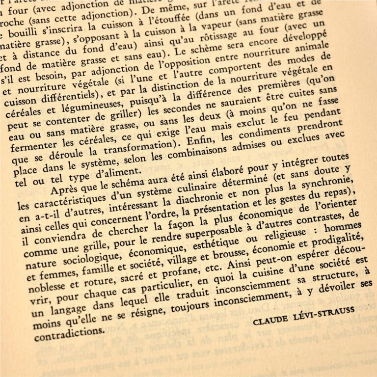 Qu'est-ce que le triangle culinaire ? - Claude Levi-Strauss - Menu Fretin